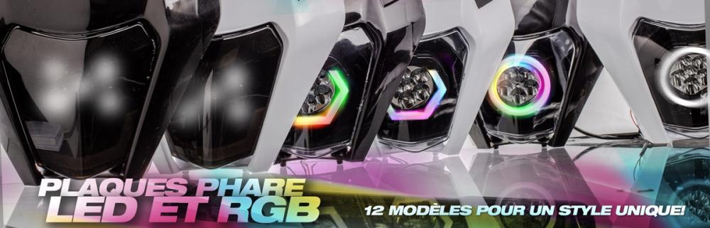 Toutes les plaques phare à LED et multi-couleurs RGB Terzo pour motos ...