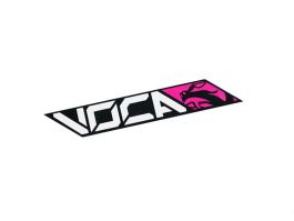 Pegatina Voca Racing rosa 110x40mm