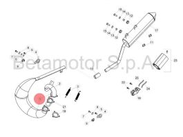 Corps de pot d'échappement origine Beta 50cc Euro 3