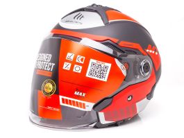Casque Jet Cosmo SV Cruiser B5 rouge et noir S