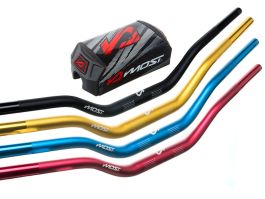 Guidon Most sans barre 28.6mm noir, or, rouge ou bleu avec mousse Most