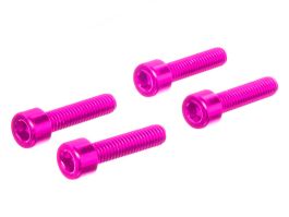 Kit de tornillos tobera de admision Most Minarelli AM6 aluminio rosa