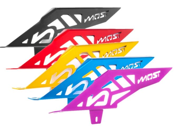 Protège chaîne aluminium Most Racing pour motos Beta RR 50cc anodisé ...