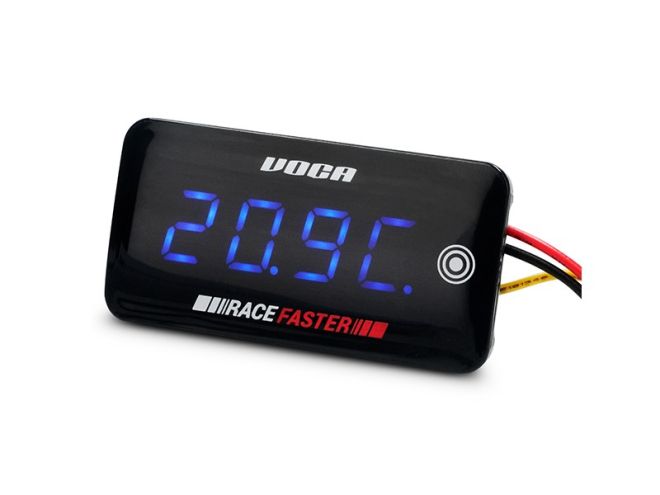Thermomètre et voltmètre Voca Racing RF Slim Touch 0-120°C bleu